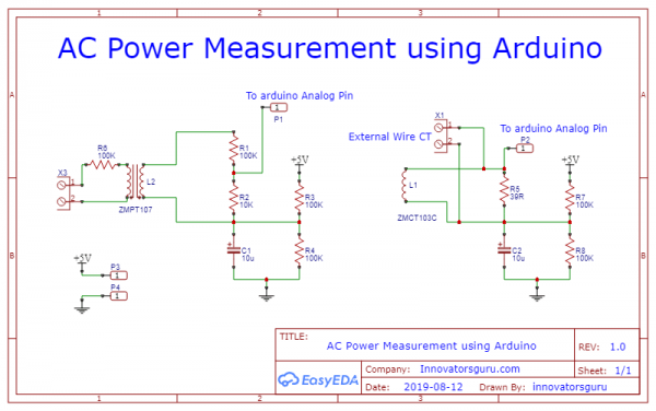 AC Power Measurement Using Arduino | Code | Circuit | PCB | Module